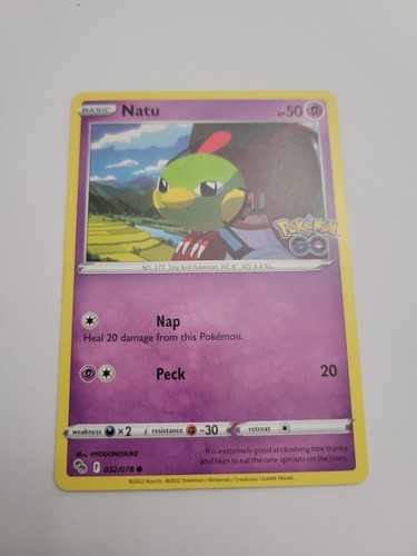 Pokémon TCG Natu Pokemon Go 032/078 Reverse Holo Common | eBay