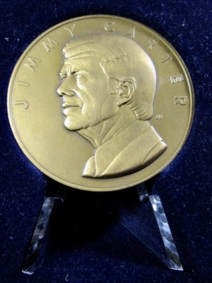 Jimmy Carter Official Inaugural Medal Franklin Mint Bronze Proof In Box ...