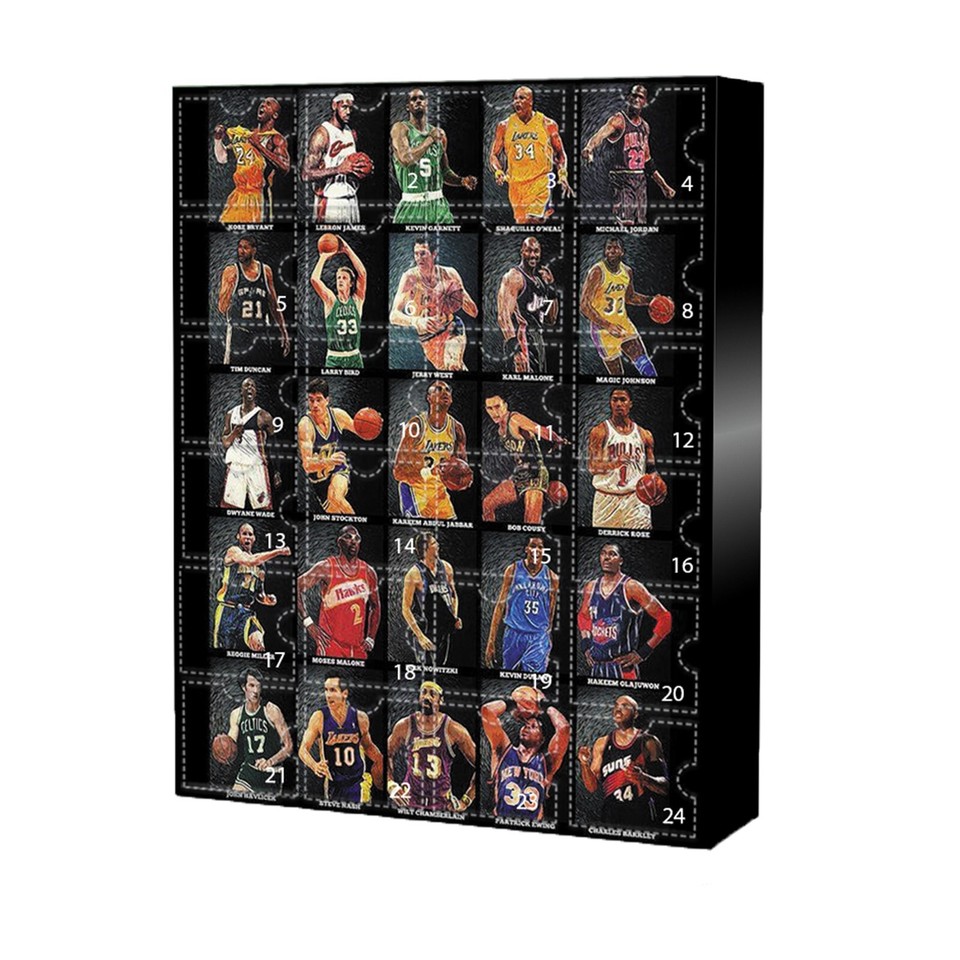 NBA 2024 Christmas Countdown Advent Calendar 24 Days -Figure Blind Box ...