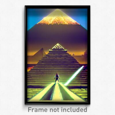 Pixel Art Poster - Gigantic Pyramid (8 Bit Psychedelic Trippy Video ...