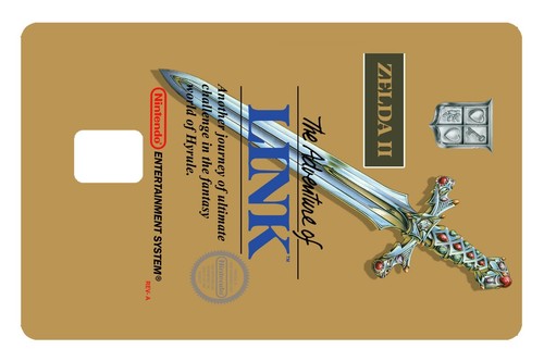 Zelda II - Link Game Case Fan Art Credit Card Decal | eBay