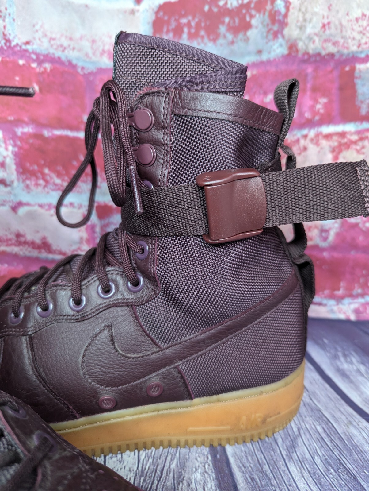 Nike SF Air Force 1 AF1 High Deep Burgundy Gum Men 8.5 Boots Shoes ...