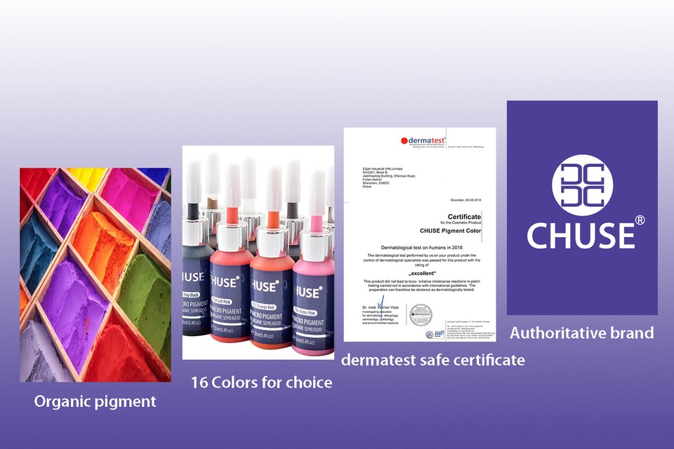 CHUSE Permanent Makeup Farben Pigmente Microblading Tattoo Ink Derma ...
