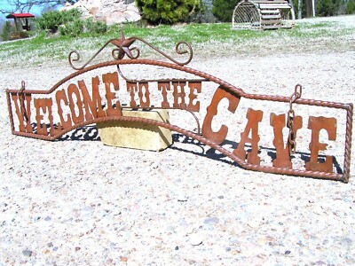 Metal Welcome to the CAVE Sign. Wall, Entry, Gate sign 44 3/4 inch | eBay