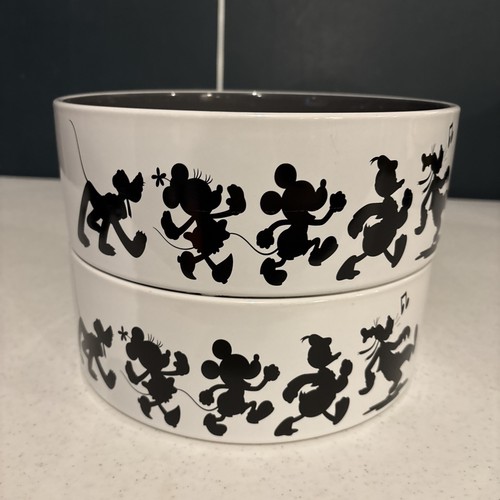 Chewy Exclusive DISNEY Mickey Minnie Goofy - Large Ceramic Dog Cat Pet ...