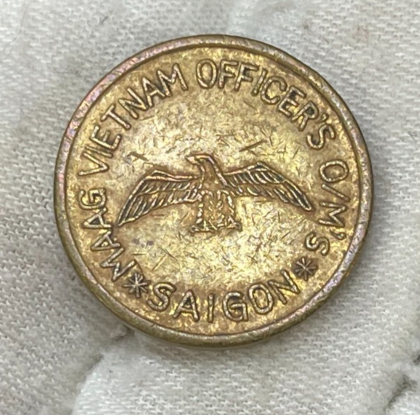 1964 MAAG Saigon - MACV - Token, Coin, MPC, Officer Club Vietnam War ...