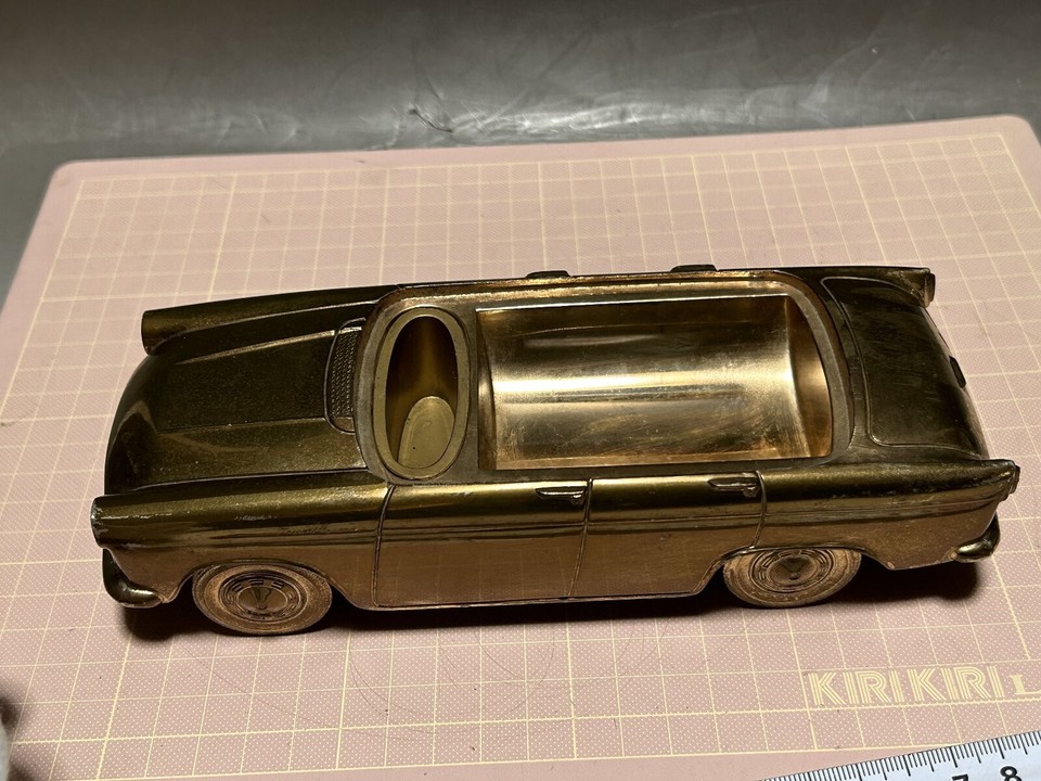 Toyota Corona #5 Vtg Gold Metal Sm Mini Classic Car Shape Toyopet ...
