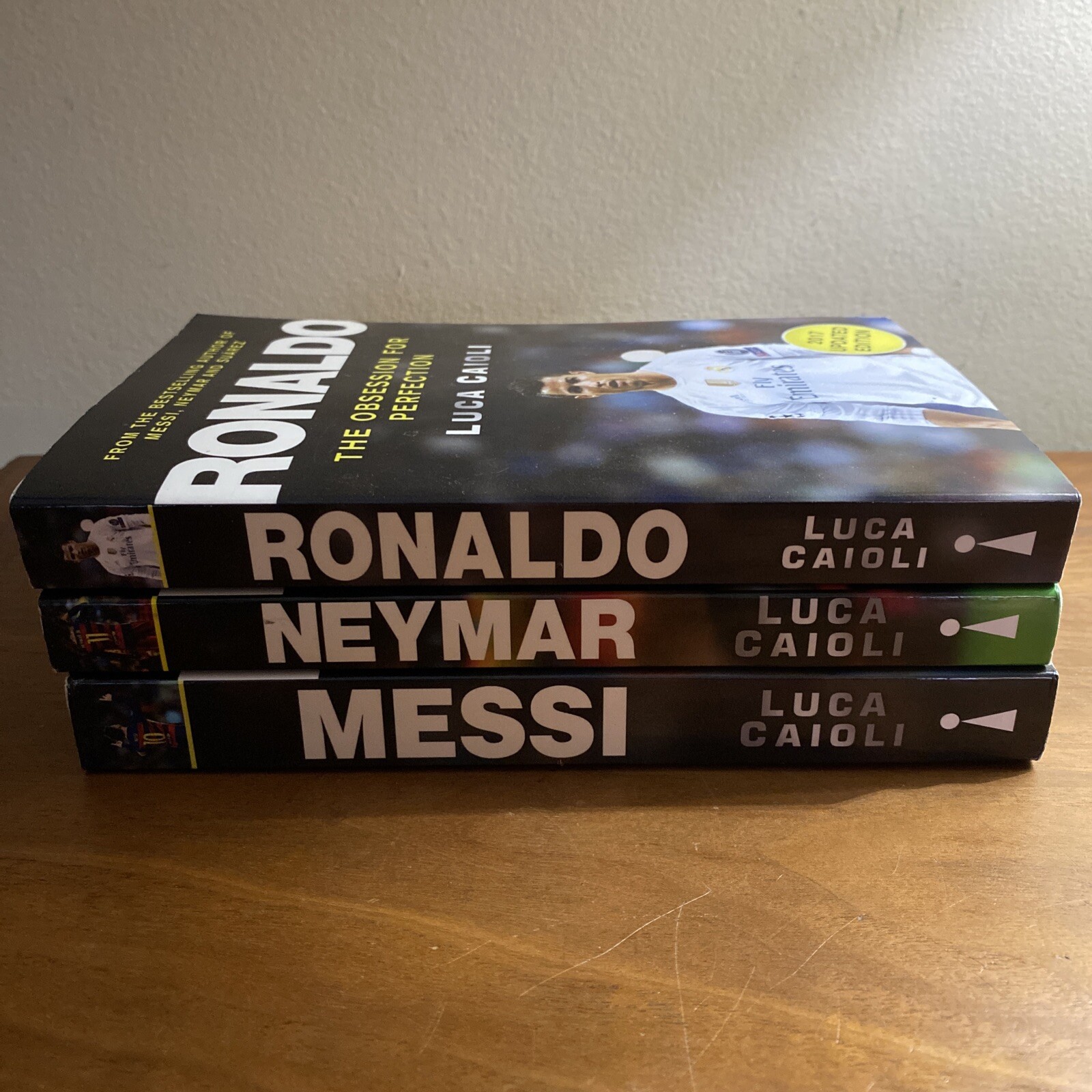 Messi Ronaldo Neymar 2017 Edition by Luca Caioli Lot of 3 Books Soccer ...