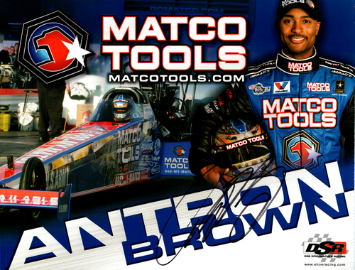Antron Brown Hand Signed 8.5x11 Bio Card 2010 NHRA Top Fuel Pro Stock ...