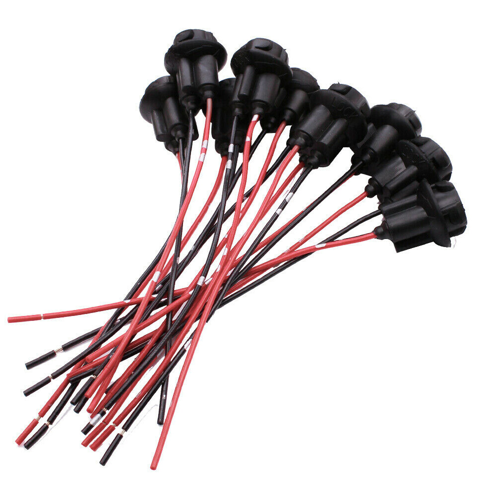 Set 2 Pigtail Wiring Female Socket 194 Harness License Plate Tag Light ...