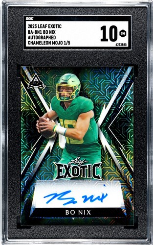 2023 Leaf Exotic Bo Nix RC Autograph Chameleon Mojo /5 - SGC 10 | eBay