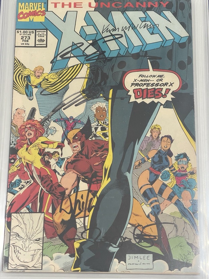 Uncanny Xmen 273 Cgc Signed 7x Jim Lee Marc Silvestri Claremont ...