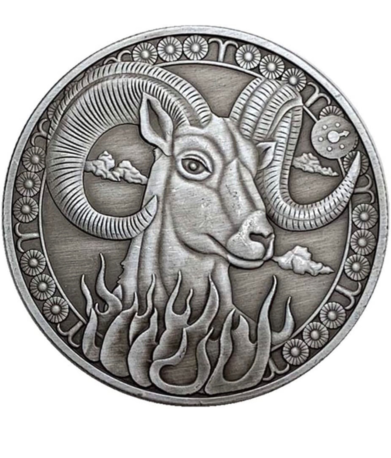 Twelve Constellations Zodiac Coin Ancient Silver Commemorative Coin ...