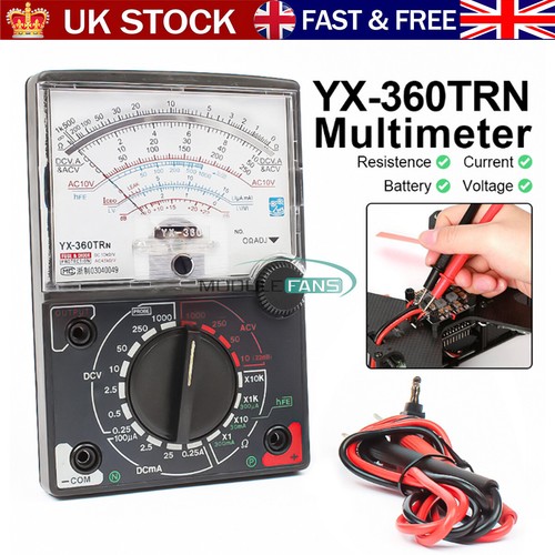 Analog Multimeter Ohm Volt DC Current AC/DC Voltage Tester Meter w ...