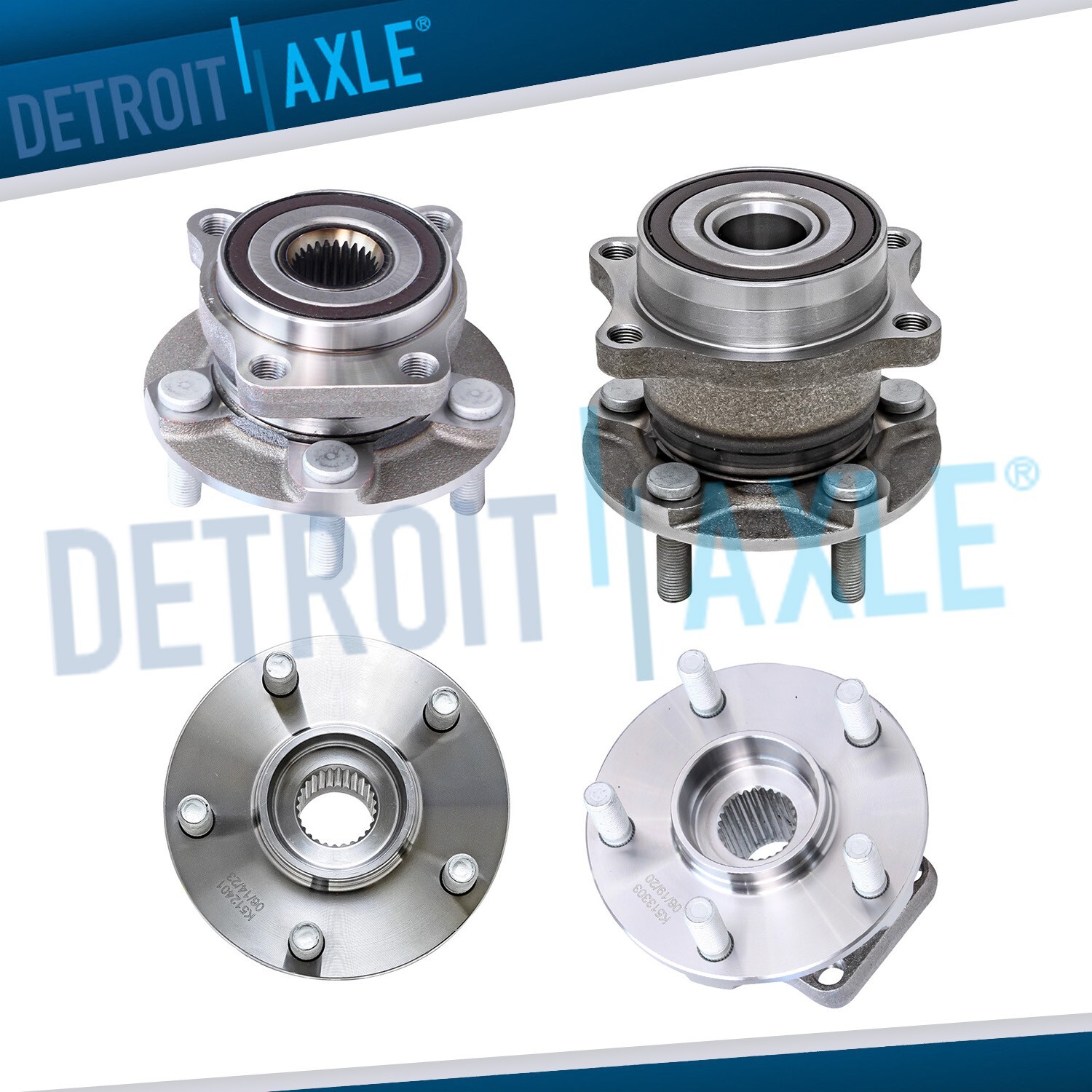 Front and Rear Wheel Bearing and Hubs Assembly for Subaru Impreza ...