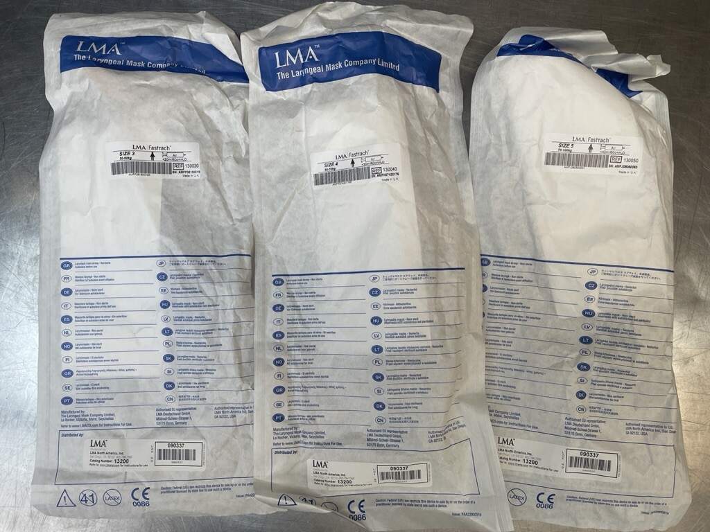 LMA Fastrach Laryngeal Mask MULTIPACK Emergency Airway Intubation Kit ...