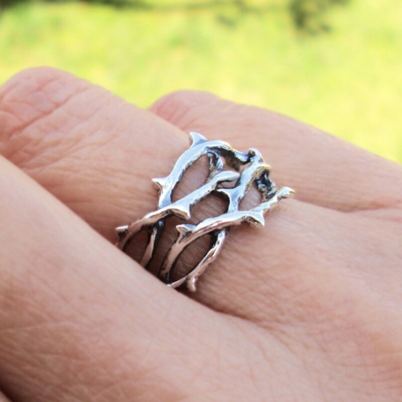 Thorn Adjustable Finger Rings Open Rings Alloy Material Jewelry for Men Women | eBay