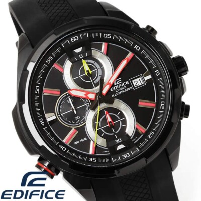 CASIO 3 HAND CHRONOGRAPGH EFR536PB-1A3 BLACK DIAL WATCH | eBay
