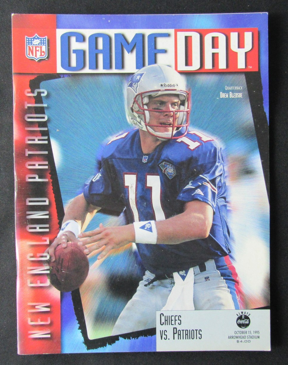 1995 Kansas City Chiefs vs. New England Patriots Program Drew Bledsoe ...