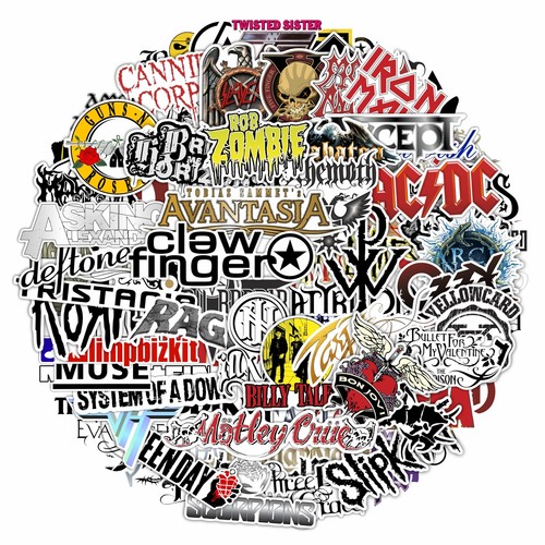 81 Pcs Heavy Metal Band Stickers Rock Guitar Decals for Men Women | eBay