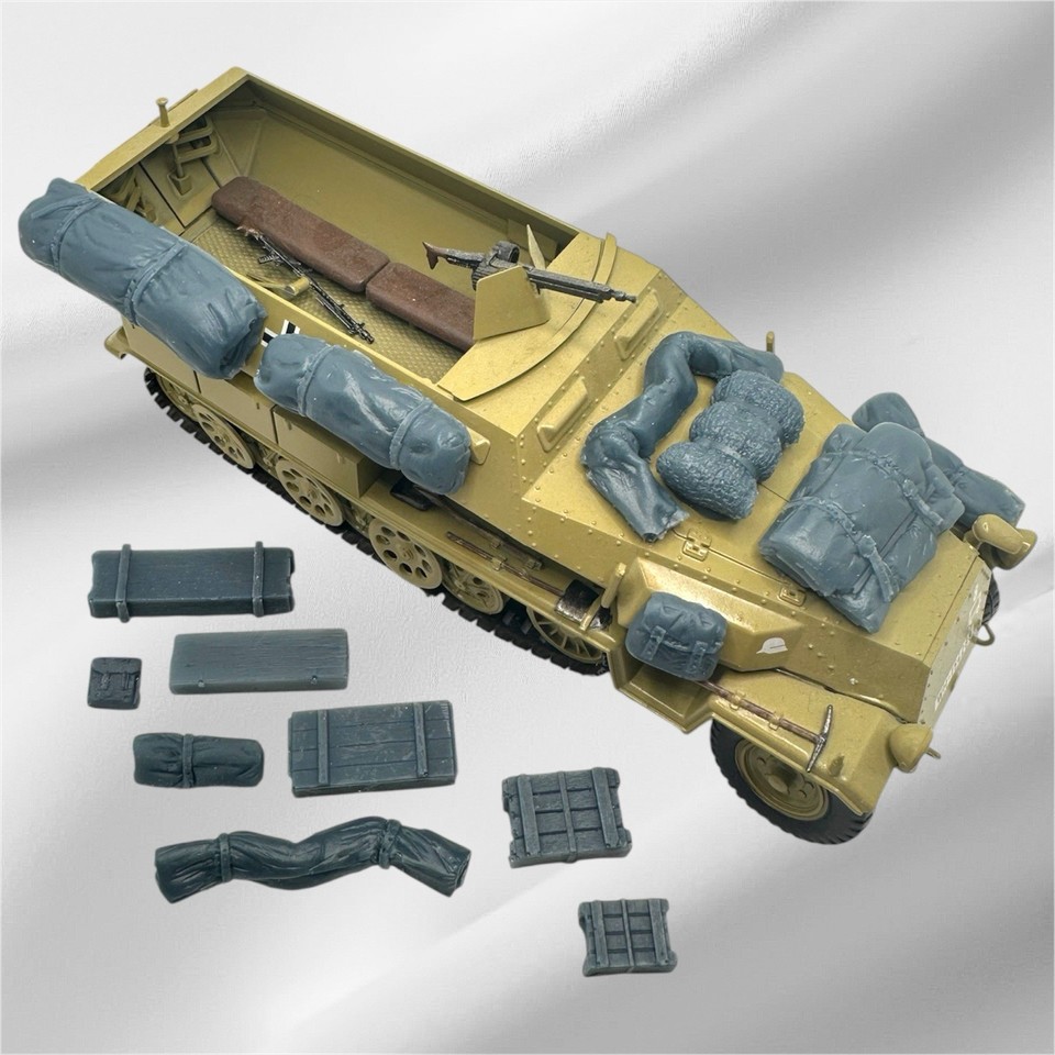 1/35 WW2 Resin Model Tank Accessories- 15 Crates, Tarps & Stowage ...