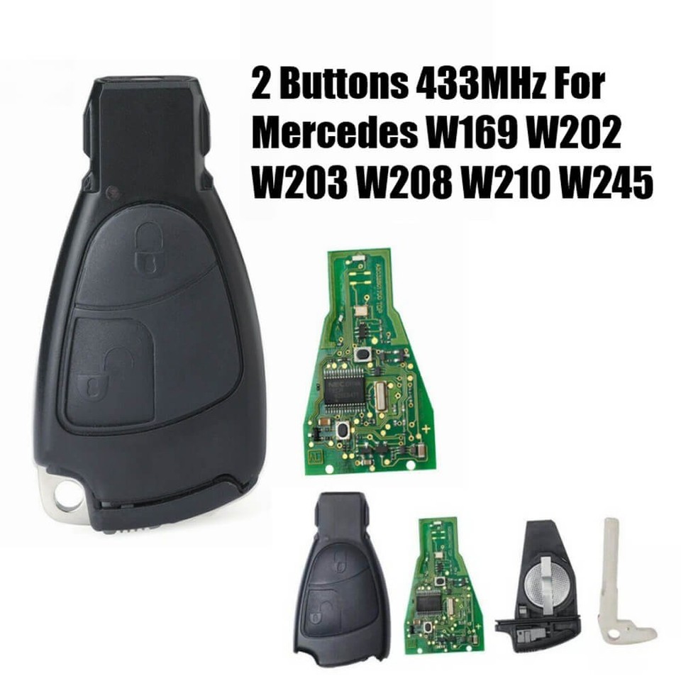 433.9 MHz Car Key Folding Key Housing For Mercedes W169 W168 W202 W208 ...