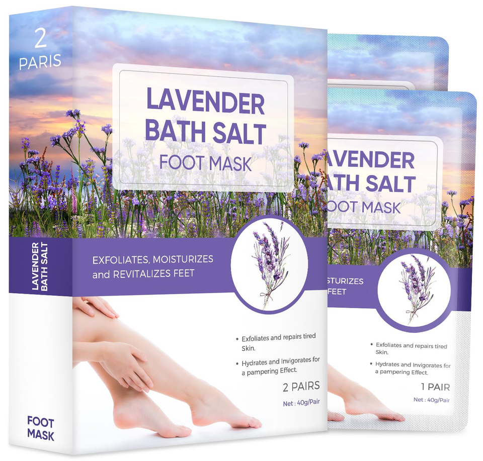 Foot Peel Mask, Lavender Foot Mask Natural Exfoliator for Dry Dead Skin ...