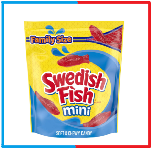 SWEDISH FISH Mini Soft & Chewy Candy, Family Size, Bulk Candy, 1.8 lb ...