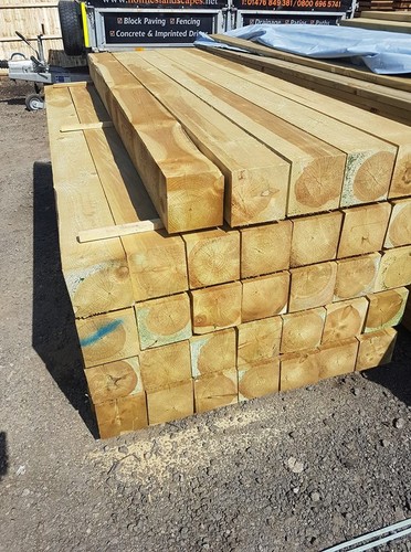 Timber fence posts 150x150x3. 0m | eBay UK