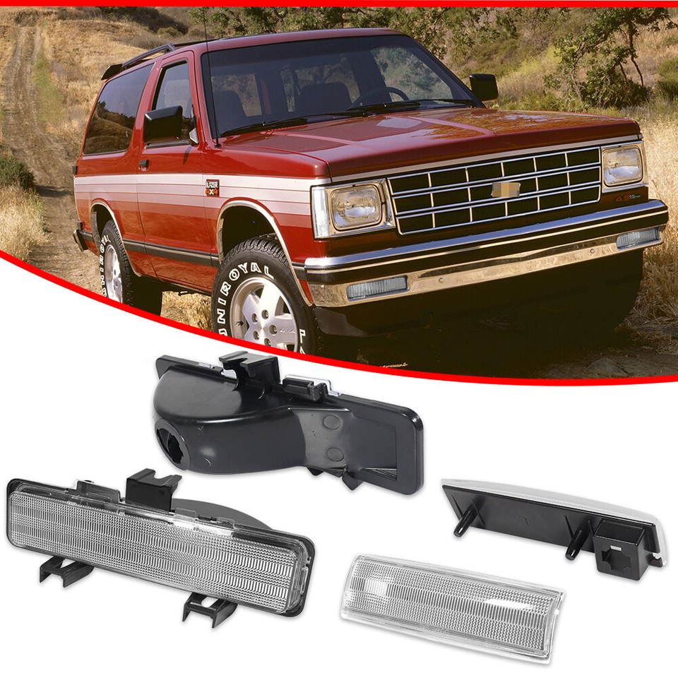 Clear Corner Signal Lights For 82-93 Chevy S10 83-94 S10 Blazer RH & LH ...