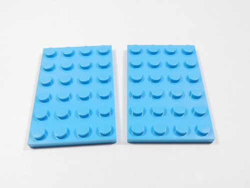 LEGO 2 Medium Azure Blue 4x6 Plates P4 | eBay
