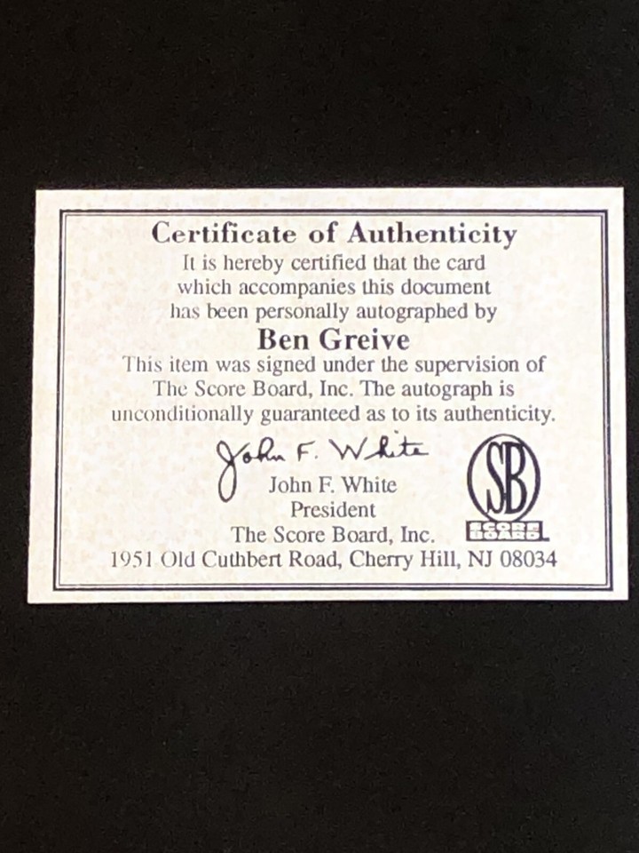 1997 Team Best #11 Ben Grieve Autograph Huntsville Stars | eBay