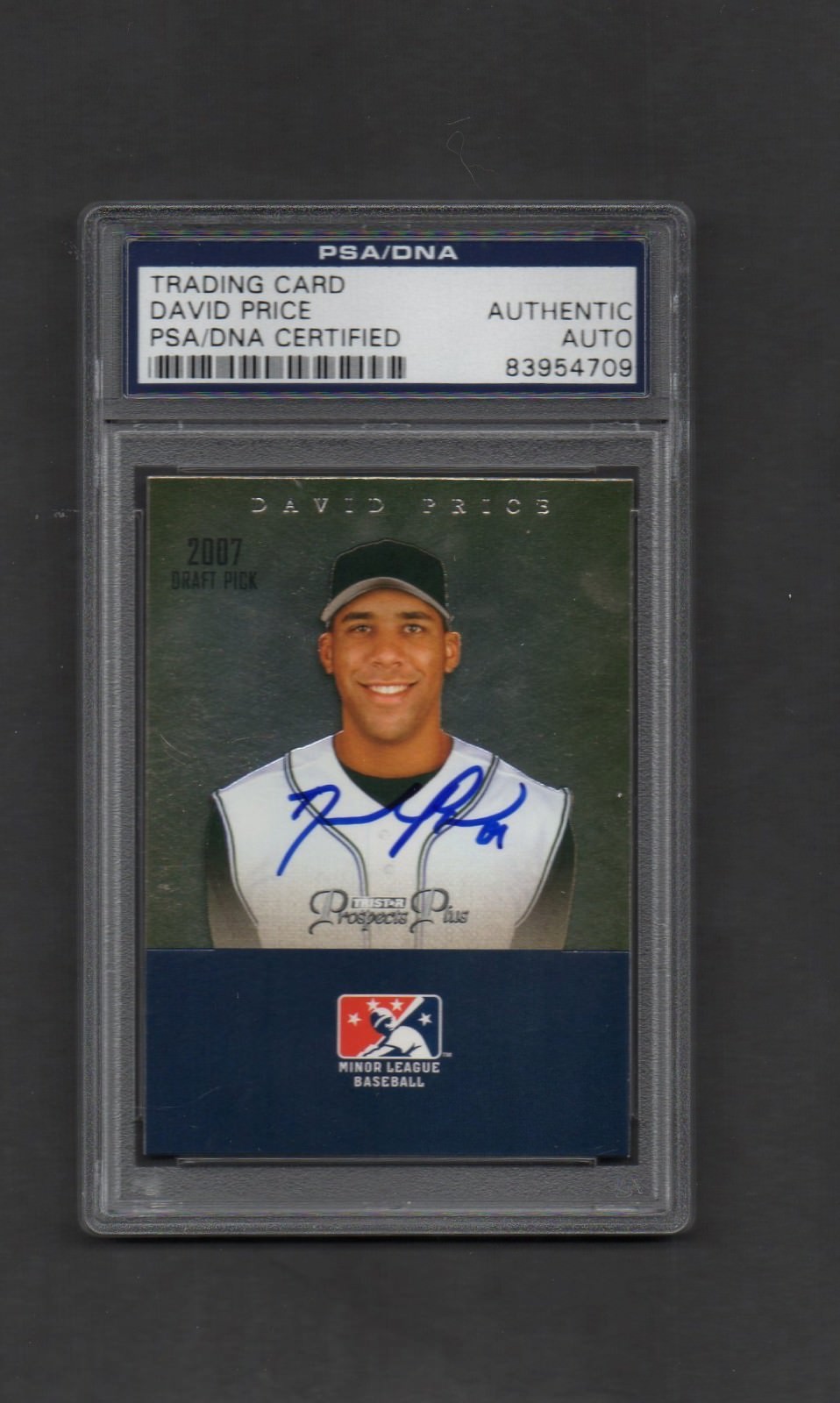 David Price Signed Autographed 2007 Tristar Prospect Plus #1 PSA/DNA RC ...