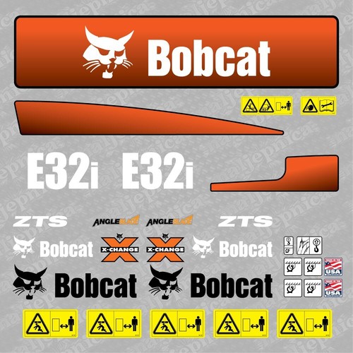 Aftermarket Replacement Decal Sticker Set fits Bobcat E32i Mini ...