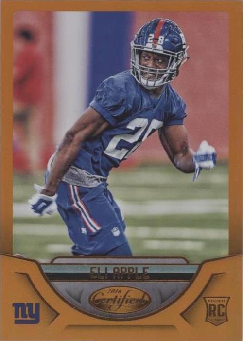 2016 Panini Certified - Rookies Eli Apple #166 Mirror Orange /225 (RC ...
