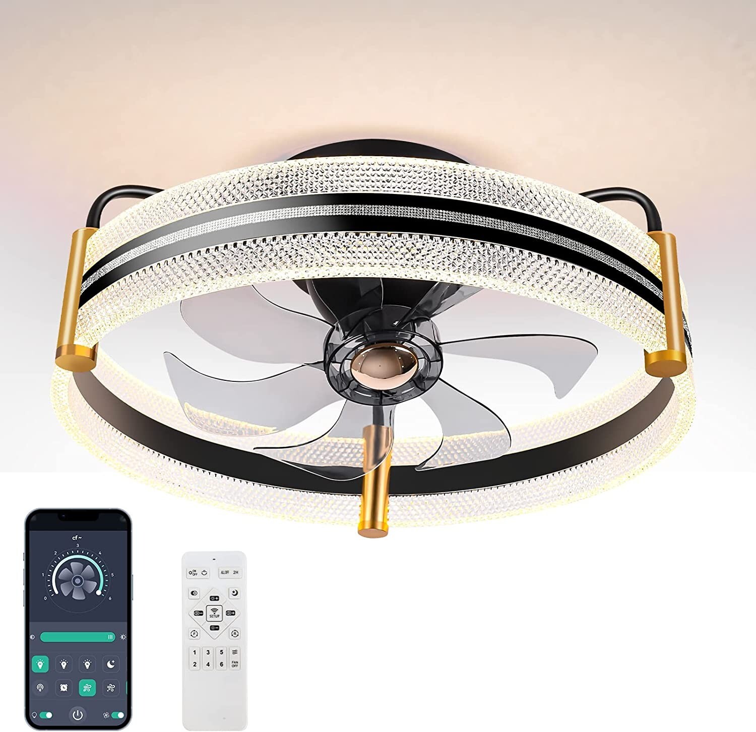 Oscillating Ceiling Fan With Light