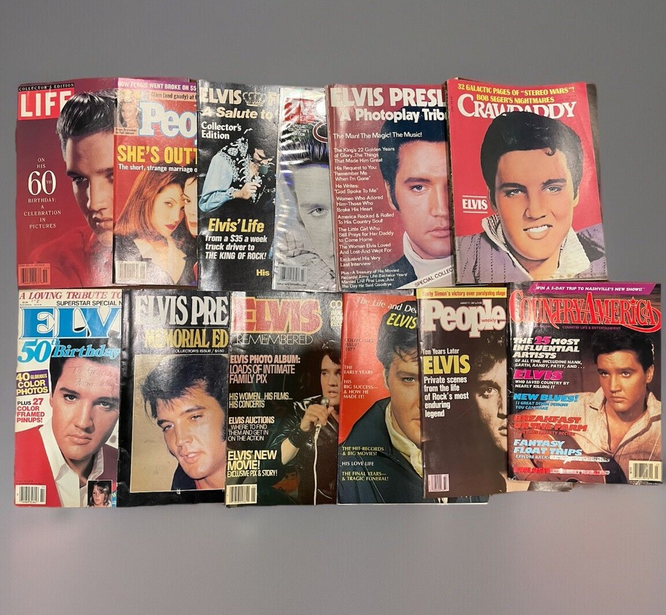 ELVIS LOT 12 VINTAGE ELVIS MAGAZINES (1977-1996) | eBay