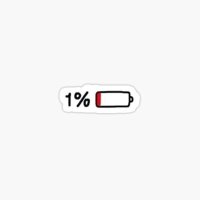 1% One Percent Battery Life Technology Vinyl Laptop Bumper Phone ...
