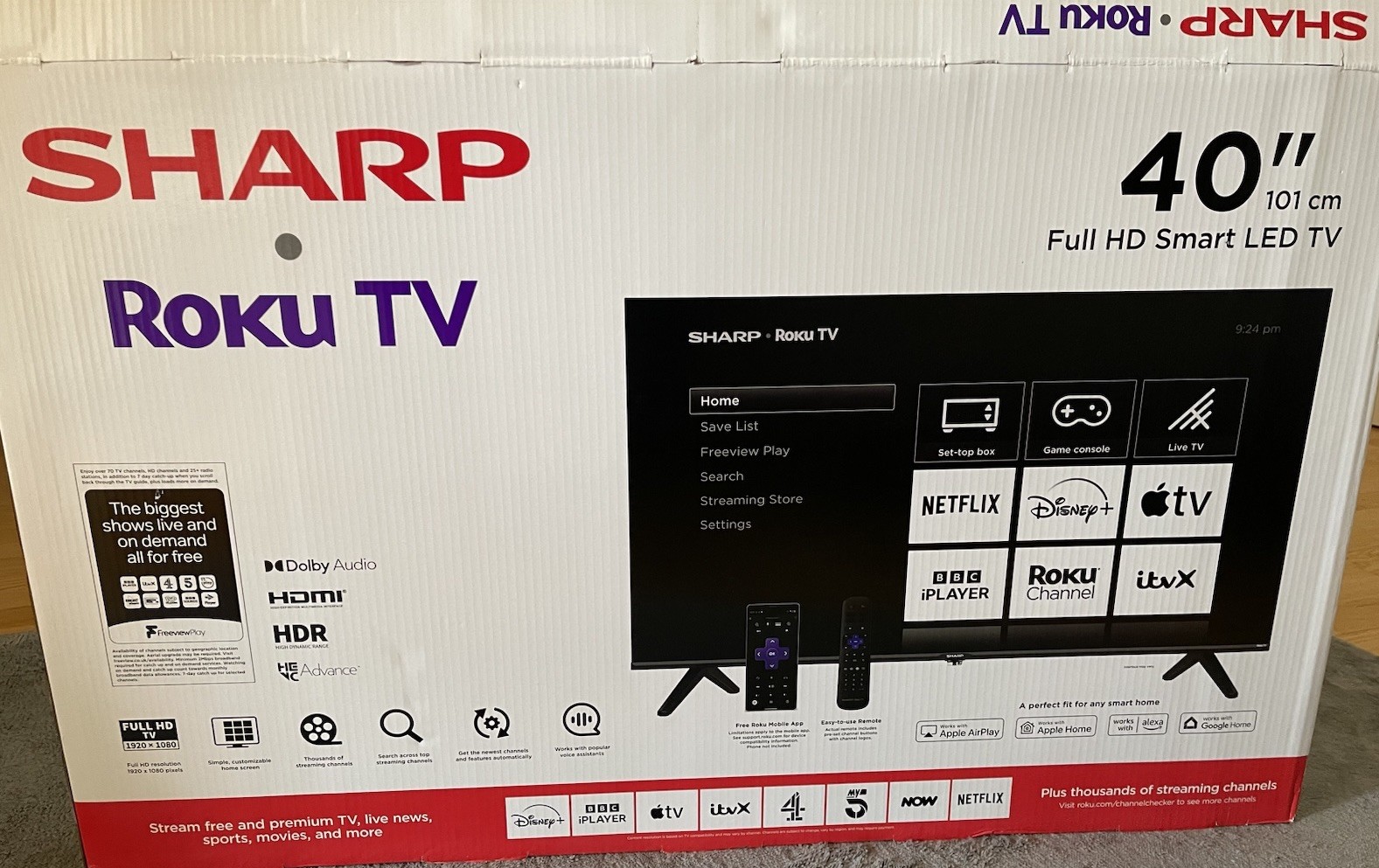 SHARP 2T-C40GD2725K Roku TV 40" Smart HD HDR TV | eBay UK