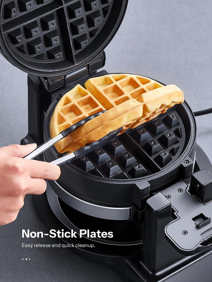 Belgian Waffle Maker - Professional Rotating Waffle Iron with Double ...