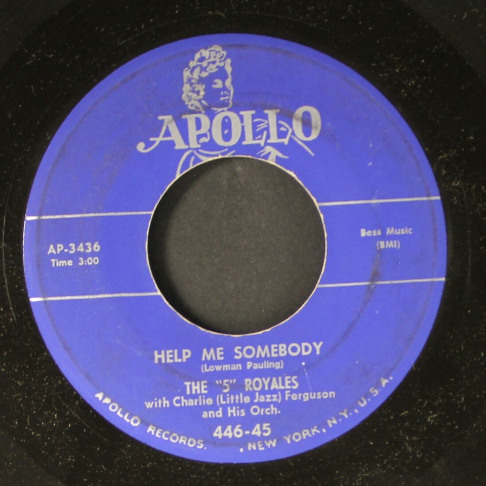 FIVE ROYALES: crazy, crazy, crazy / help me somebody APOLLO 7" Single ...