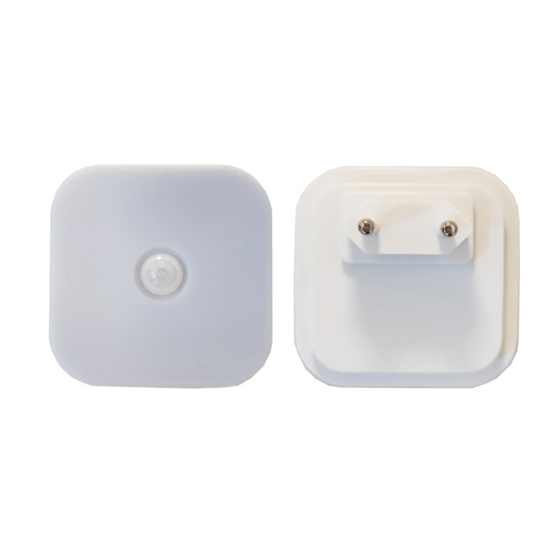 Night Light With EU Plug Smart Motion Sensor LED Wall Plug Lamp Bedside ...
