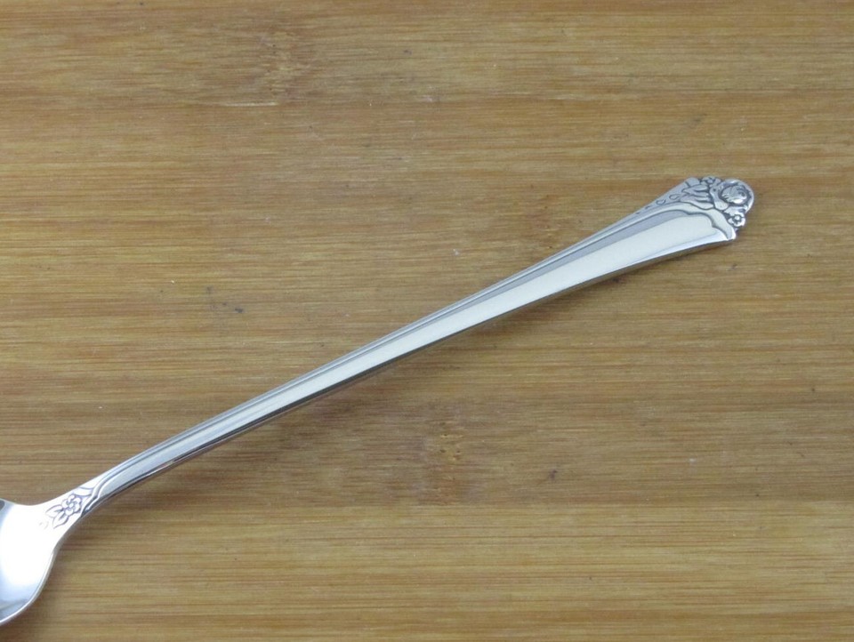 Oneida Community Stainless FANTASY ROSE Iced Tea Spoon 7 1/2" VGC ...
