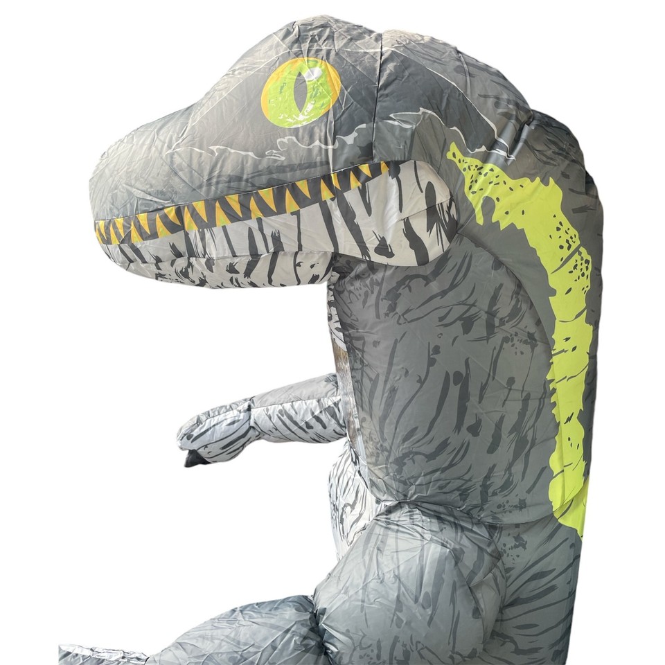 Inflatable Dinosaur Raptor Costume Suit w/Fan for Halloween Outdoor ...