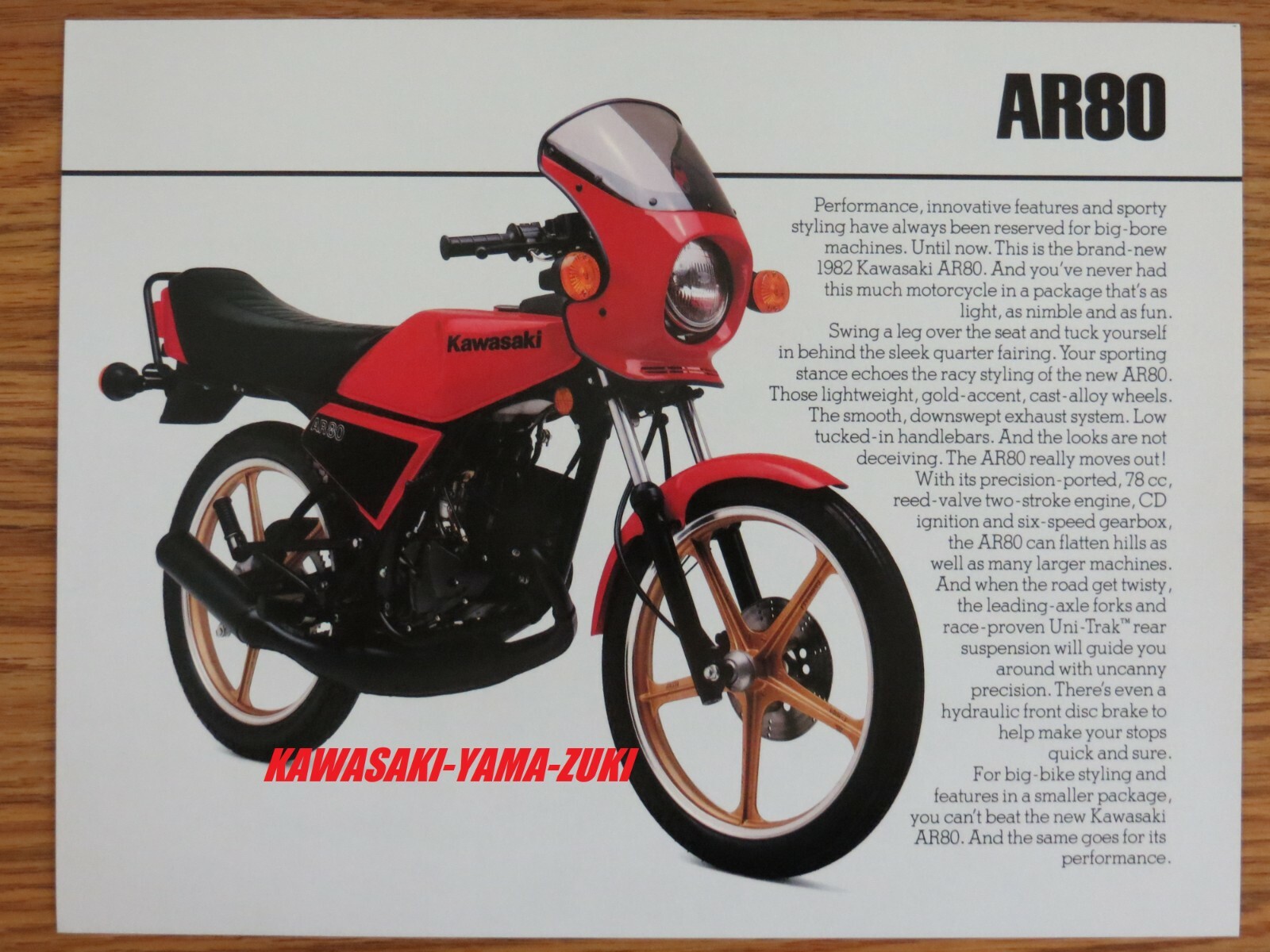 NEW - 1982 AR80-A1 Kawasaki Sales Brochure [OEM/Original] AR80 Sporty ...