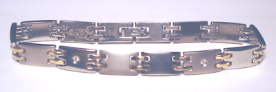 RCI MODERNIST 80's Stainless Steel 18K GOLD Genuine 4 DIAMOND Men's ...