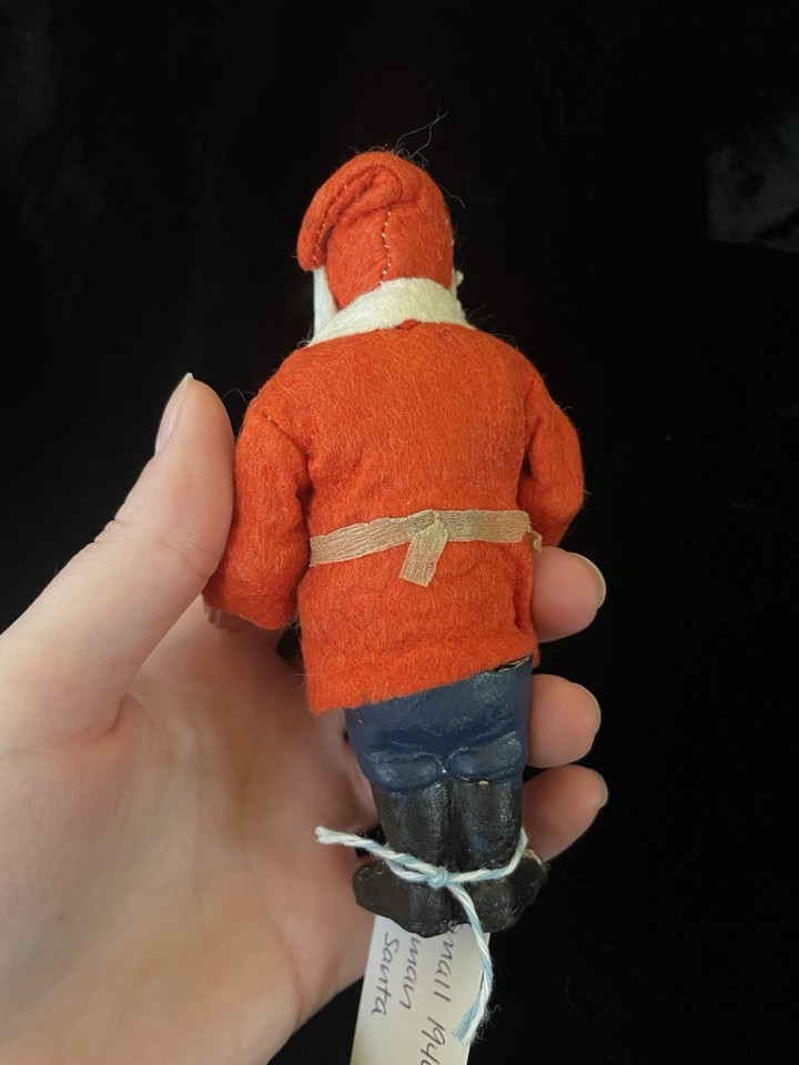 Antique Vintage German Belsnickel Santa Figurine Clay Face Candy ...