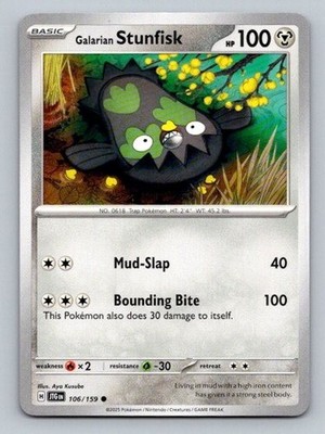 2025 Pokemon Card Journey Together Galarian Stunfisk 106/159 | eBay