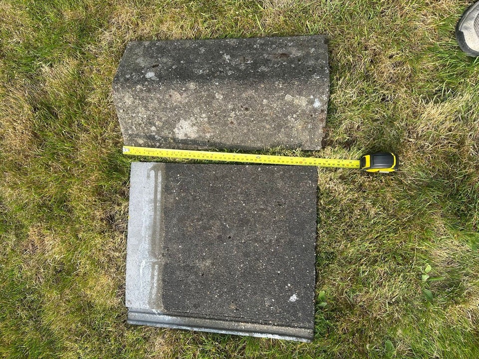 Danum Slate grey concrete roof tile (17" x 15") - Approx 300 available ...