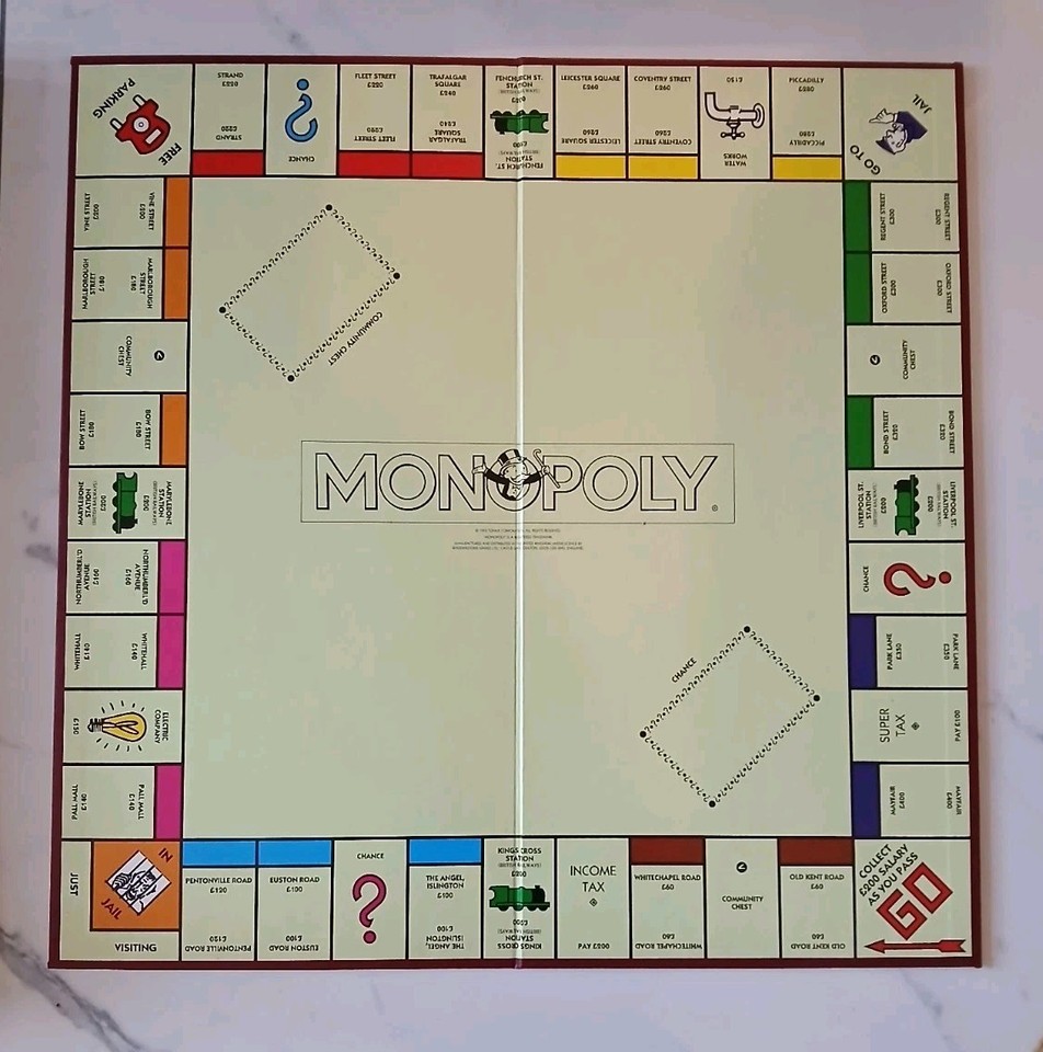 Vintage Waddingtons Monopoly Board Game Complete Red Box Property ...